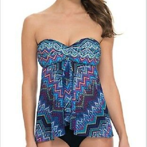 Profile By Gottex | Swim | Skyline Flyaway Tankini Top | Poshmark
